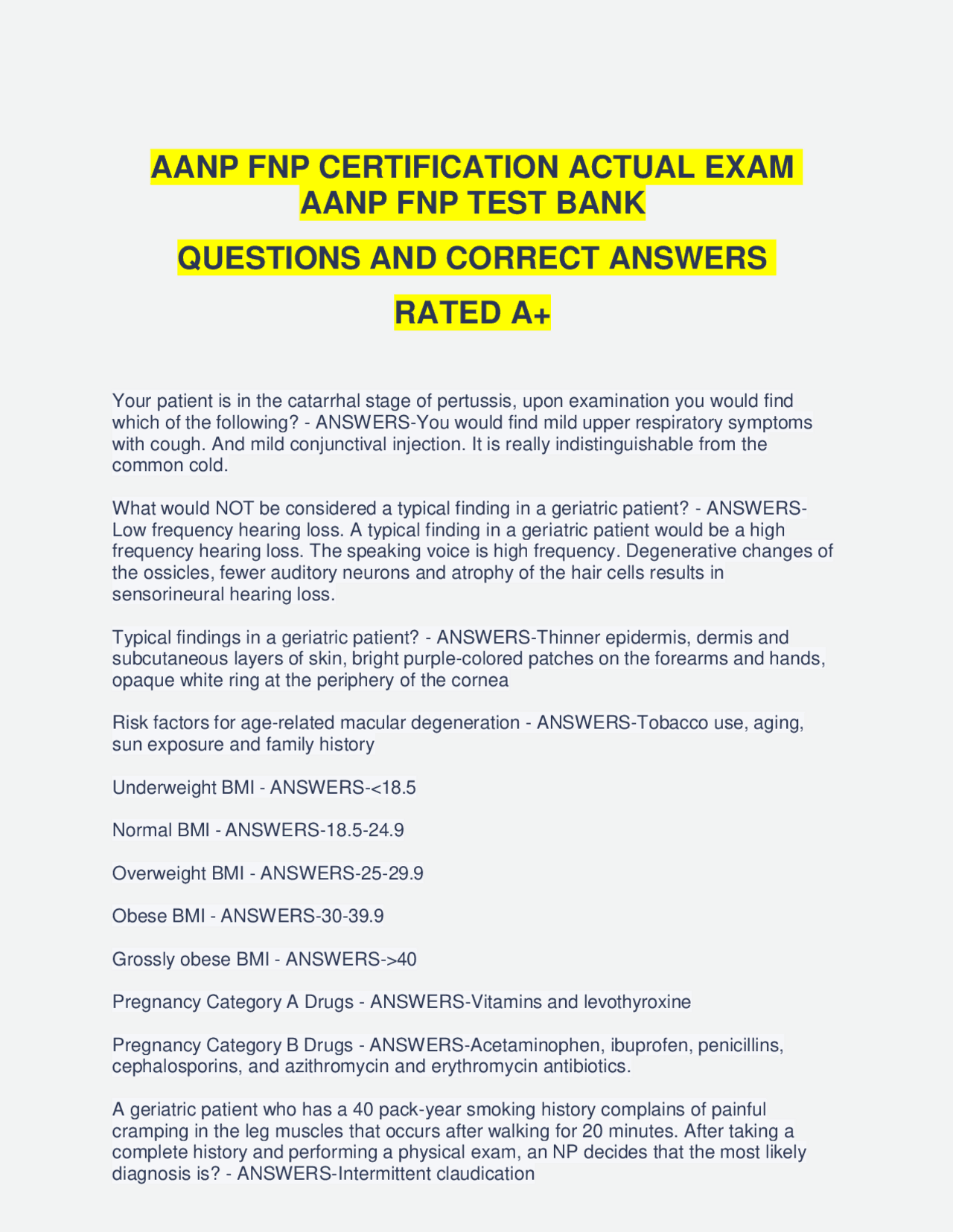 AANP FNP Certification Exam – Ultimate Study Guide & Practice Questions ...