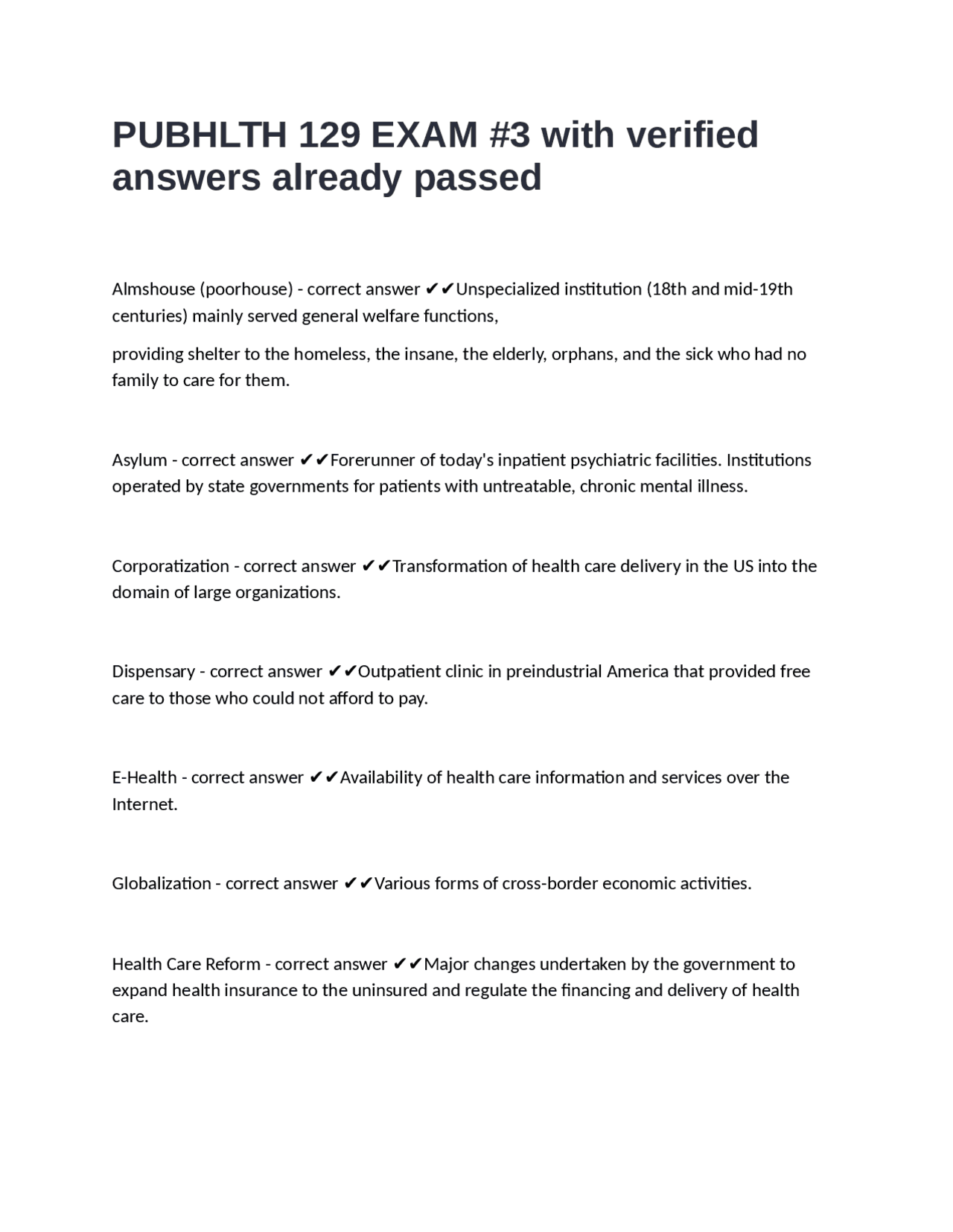 Public Health Key Terms and Definitions: A Comprehensive Glossary ...