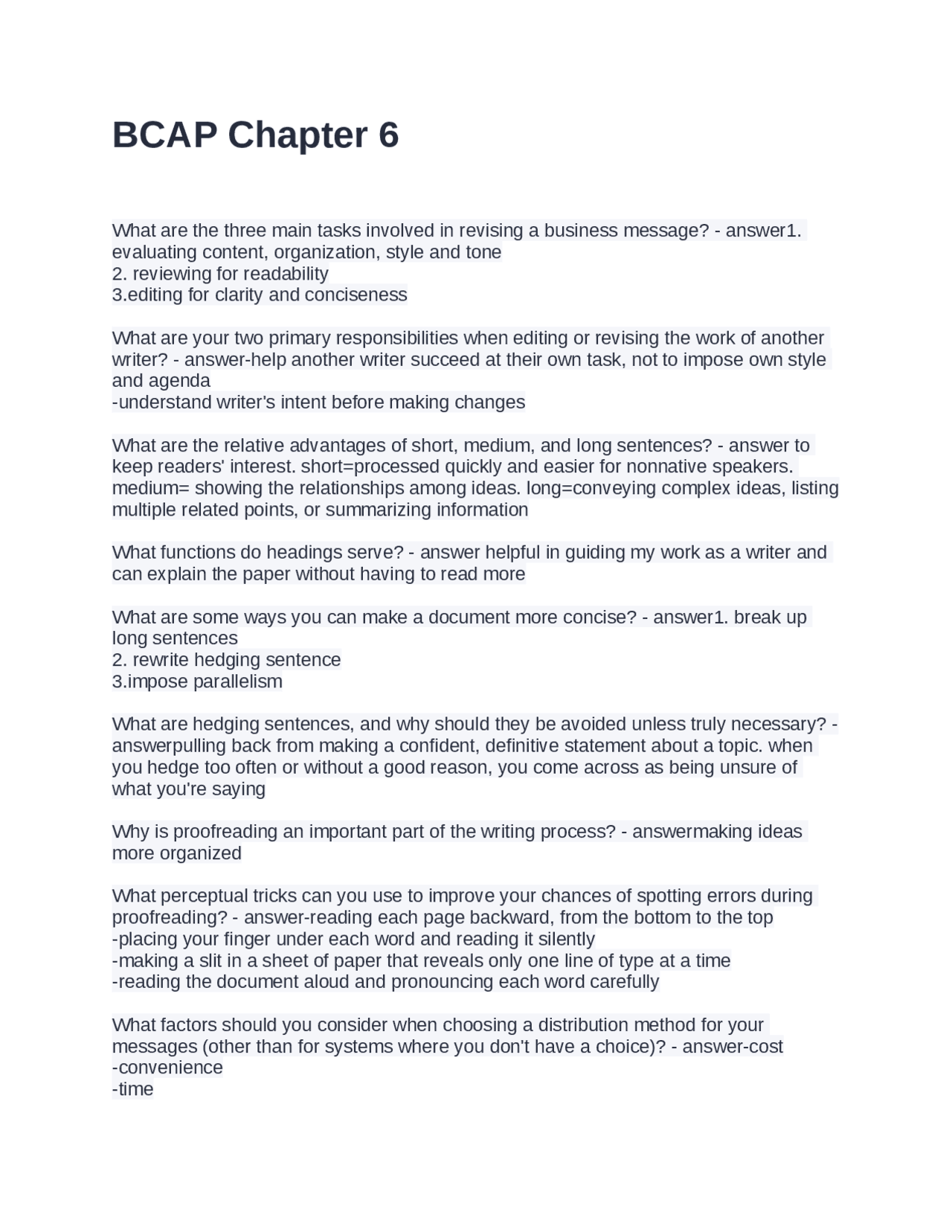 BCAP Chapter 6 Questions and Answers 2025 | Exams Advanced Education ...