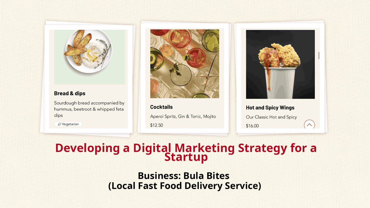 Developing a Digital Marketing Strategy for a Startup | Slides Project Management | Docsity