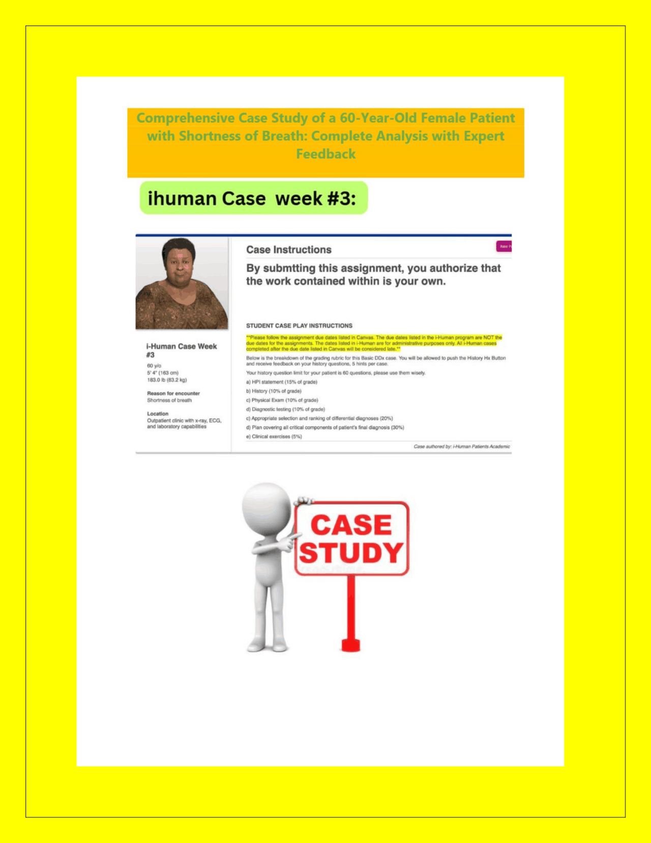 i-Human Case Study: Diagnostic Evaluation and Management of Chronic ...