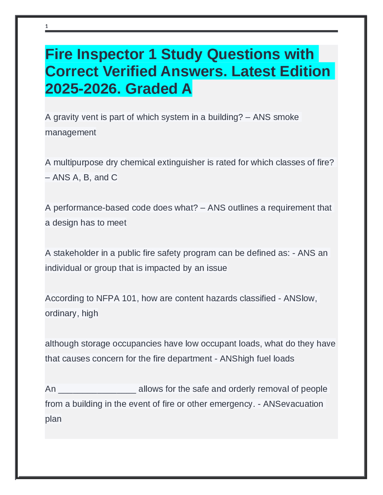 Fire Safety Q&A: Extinguishers, Alarms, and Building Codes | Study ...