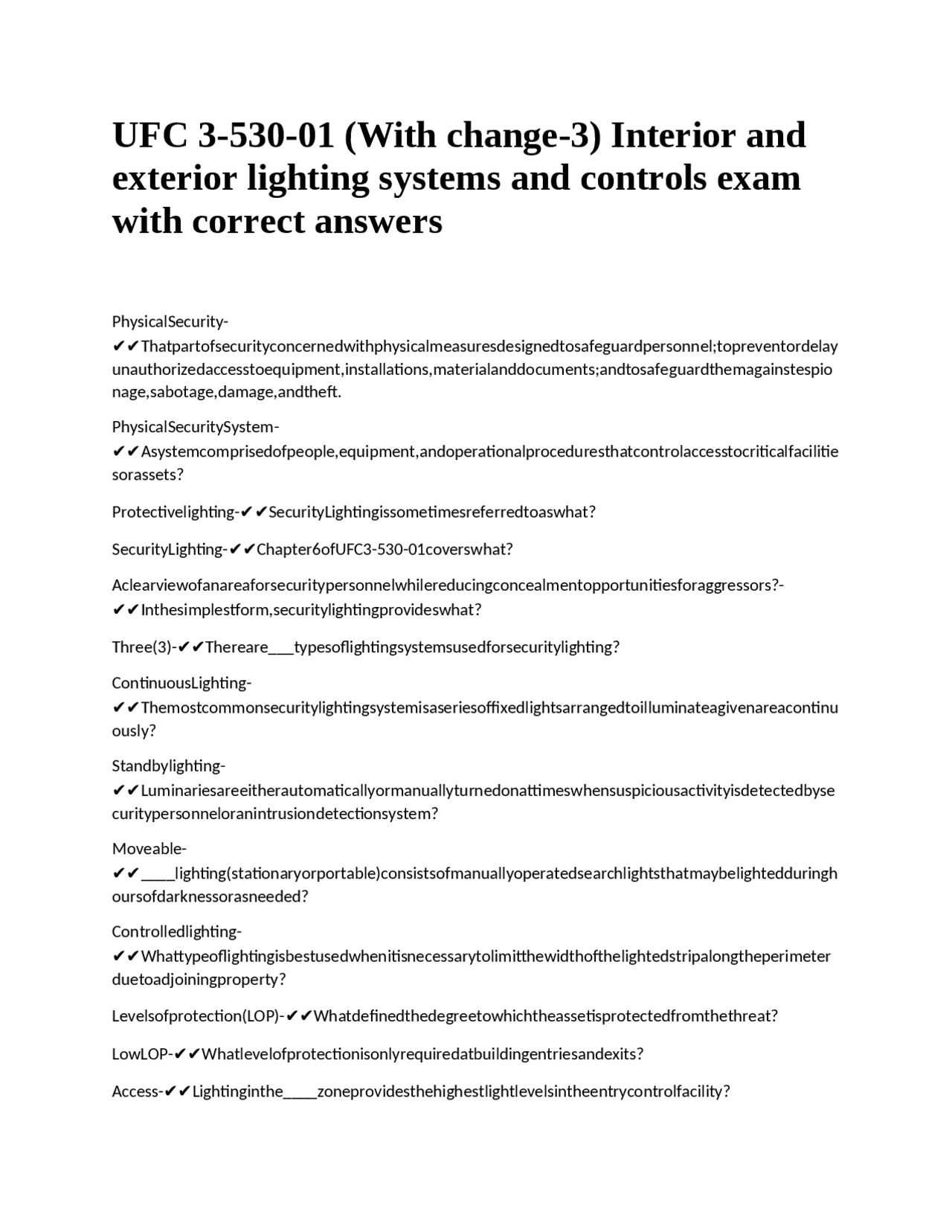UFC 3-530-01 (With change-3) Interior and exterior lighting systems and ...