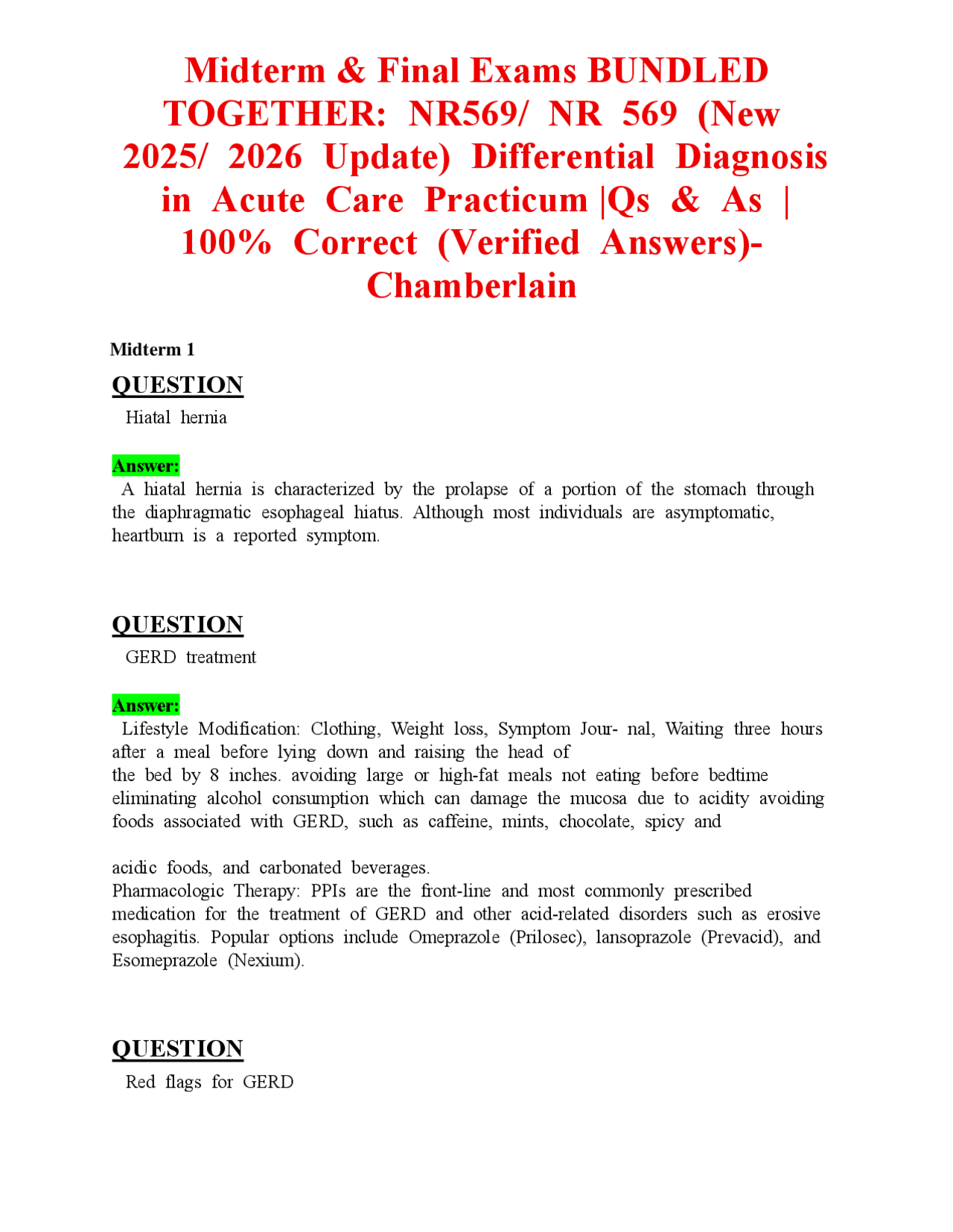 Midterm & Final Exams:NR569/NR 569 (New 2025/2026 Update BUNDLE) 100% ...
