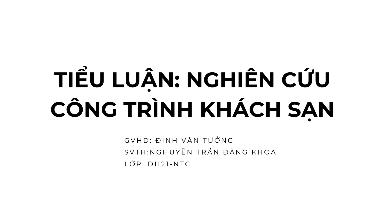 Nghiên cứu công trình khách sạn | Study Guides, Projects, Research ...