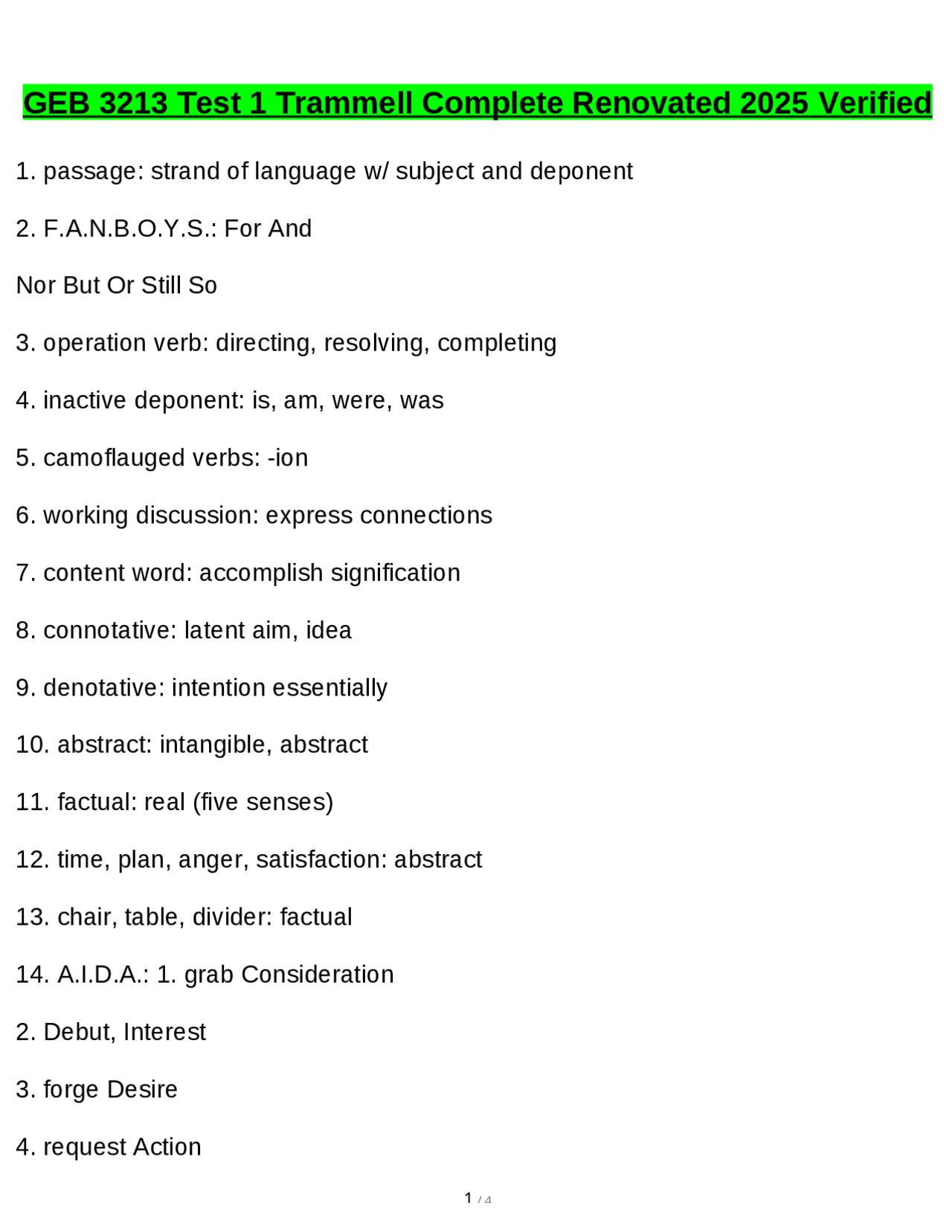 GEB 3213 Test 1 Trammell Complete Renovated | Exams Community ...