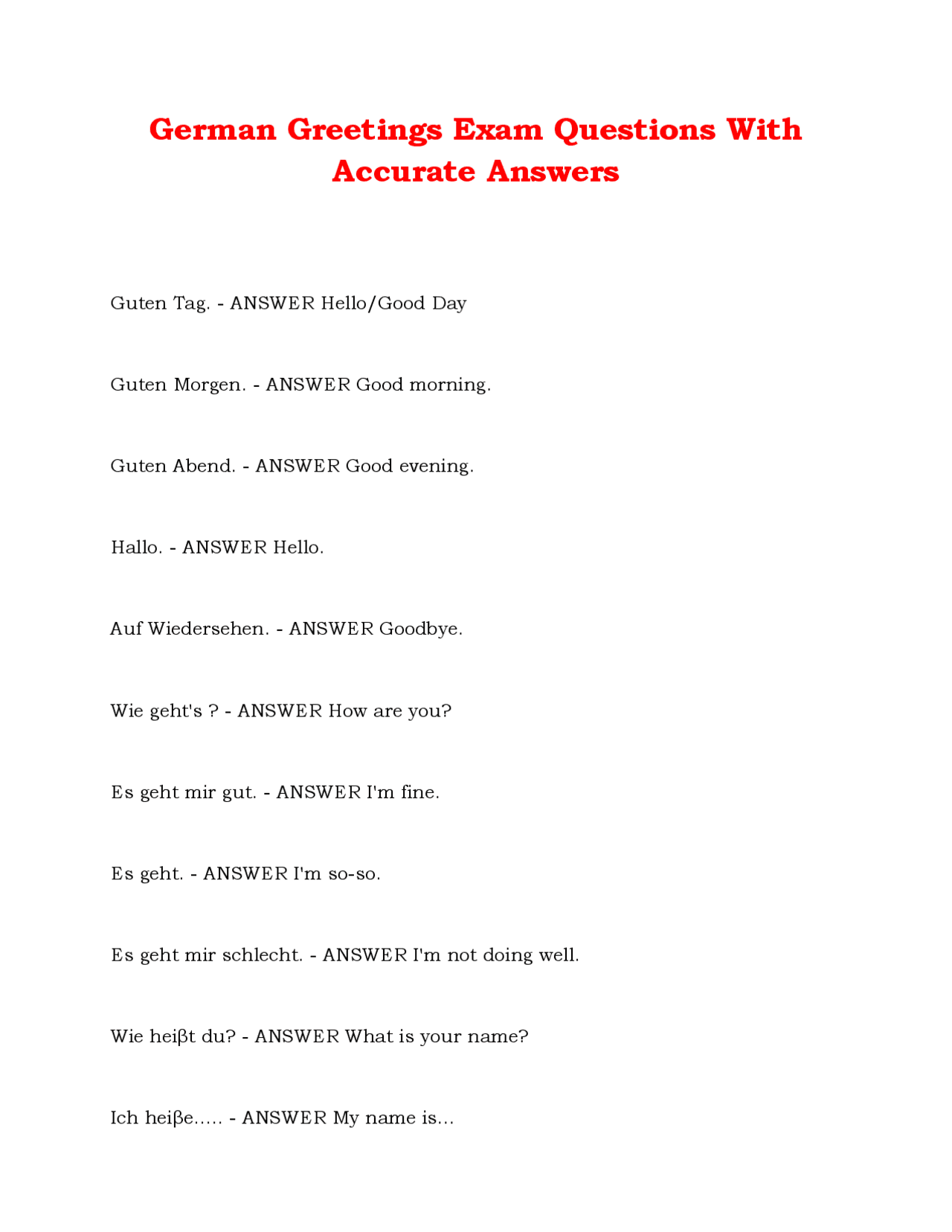 German Greetings and Basic Phrases: A Beginner's Guide | Exams German ...
