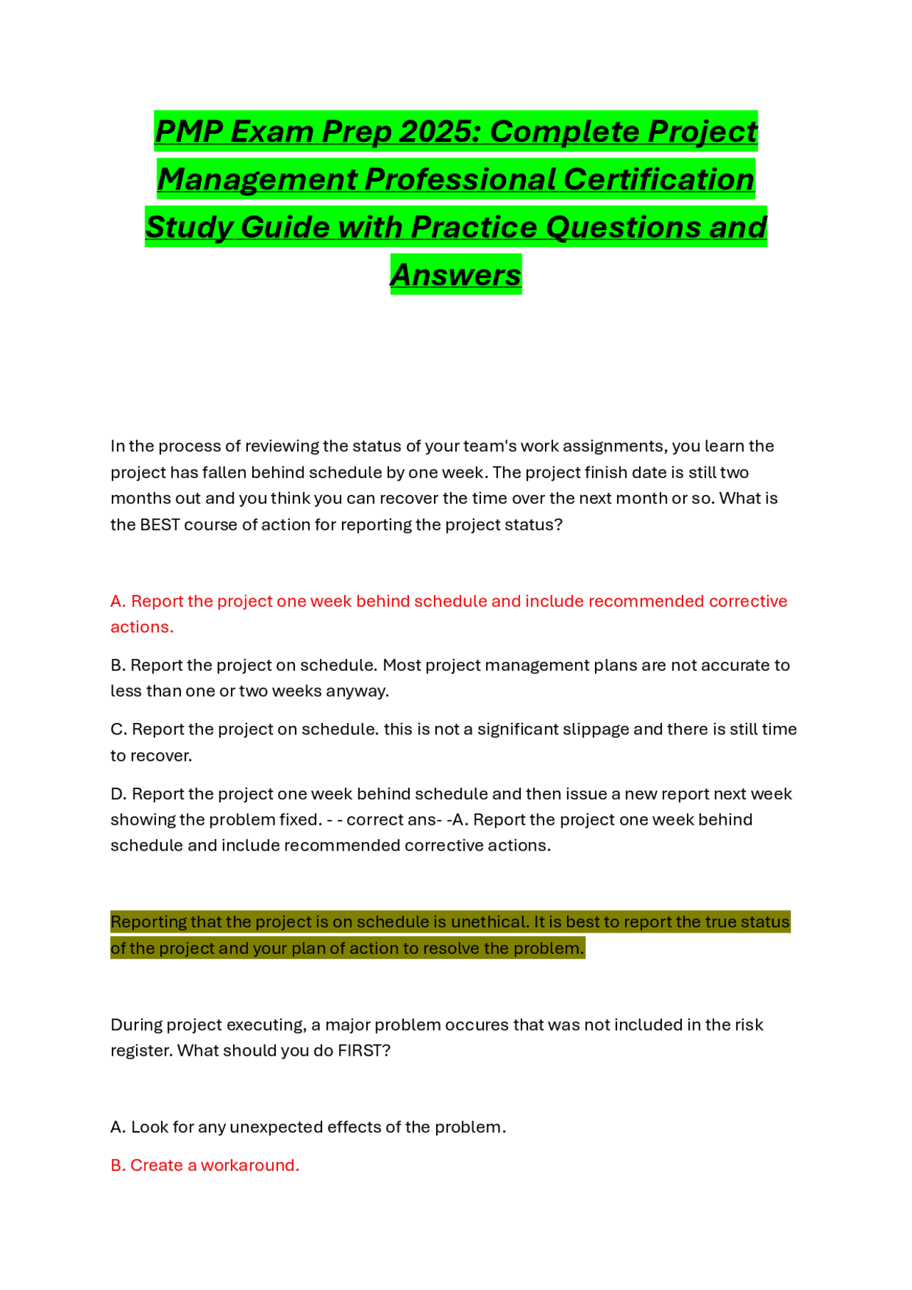 PMP Exam Prep 2025: Complete Project Management Professional Certification Study Guide | Exams ...