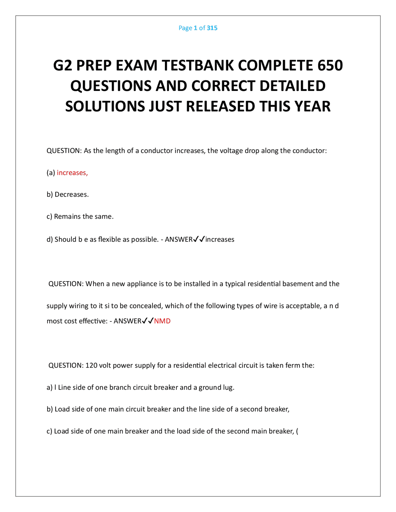G2 PREP EXAM TESTBANK COMPLETE 650 QUESTIONS AND CORRECT DETAILED ...