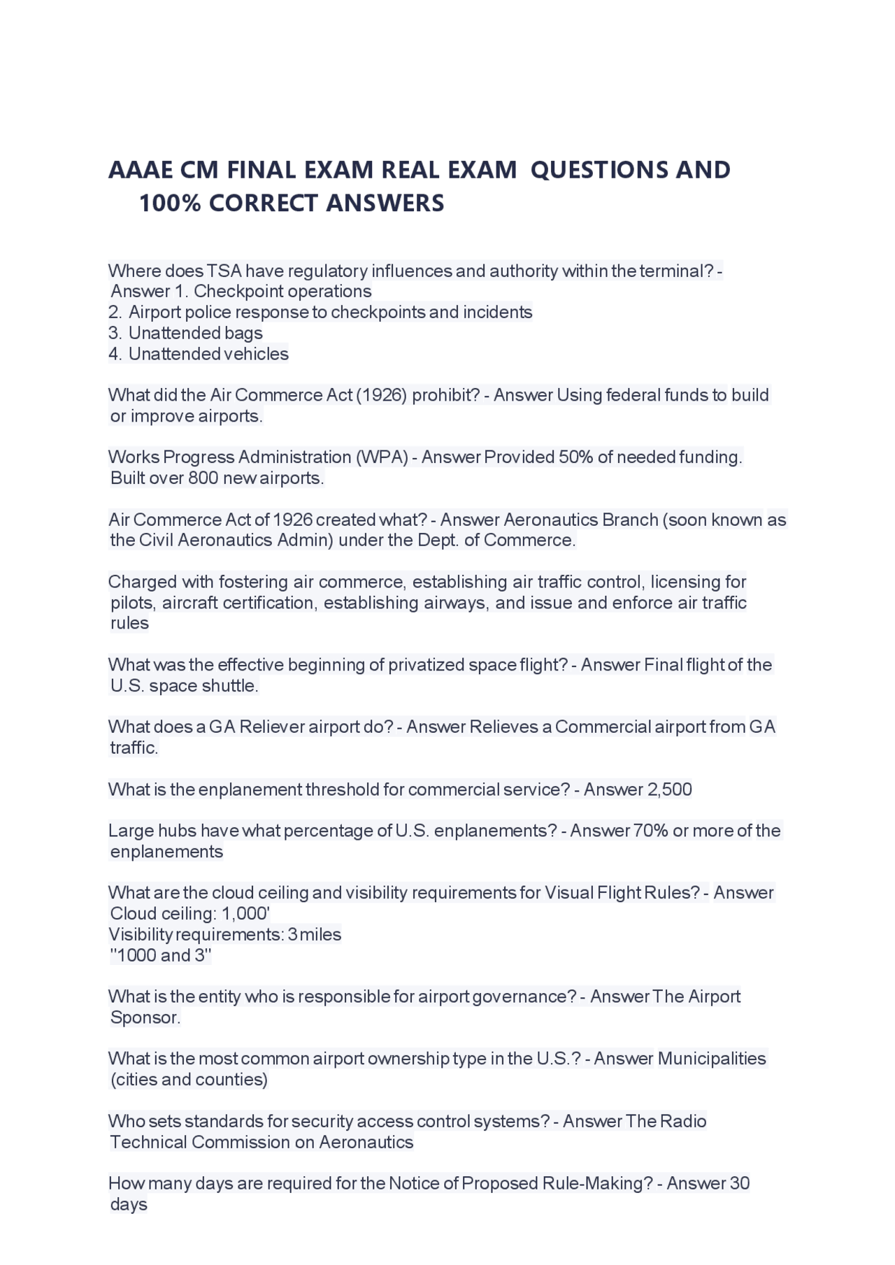 AAAE CM FINAL EXAM REAL EXAM QUESTIONS AND 100% CORRECT ANSWERS | Exams ...