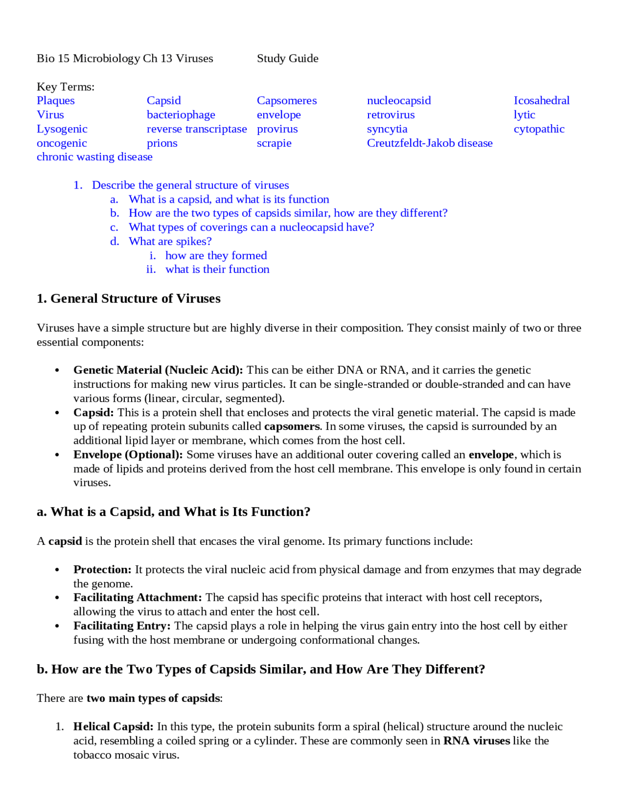 Chapter 13 Study Guide with answers | Study Guides, Projects, Research ...