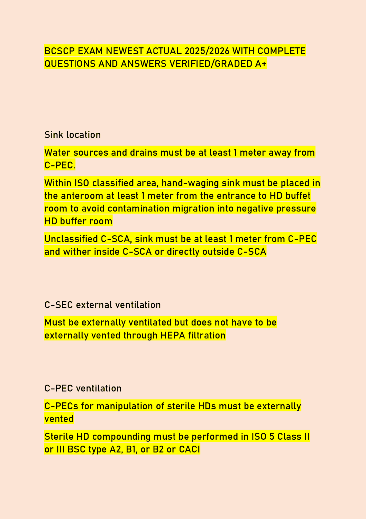 BCSCP EXAM NEWEST ACTUAL 2025/2026 WITH COMPLETE QUESTIONS AND ANSWERS ...