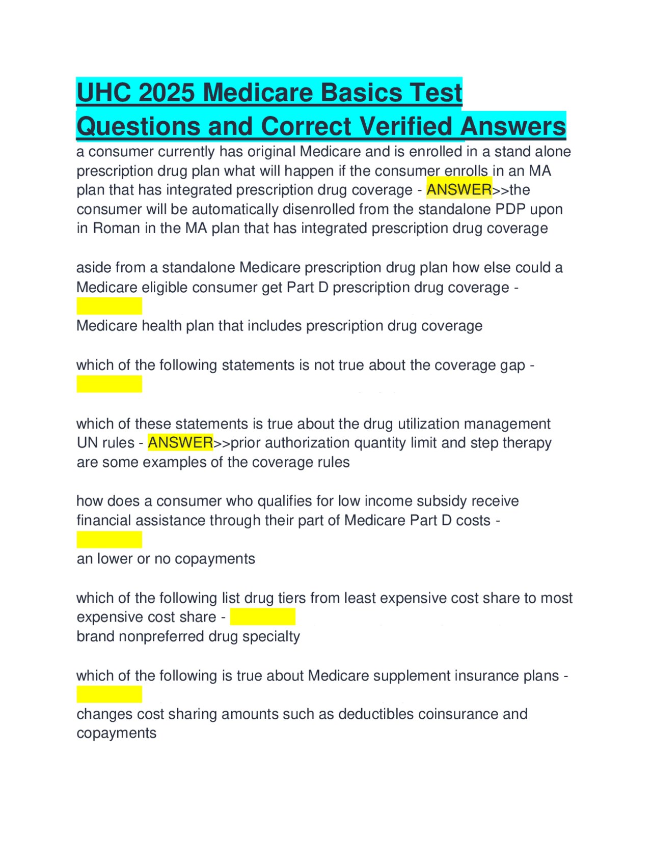 Medicare Basics: Questions and Answers on Medicare Advantage Plans ...