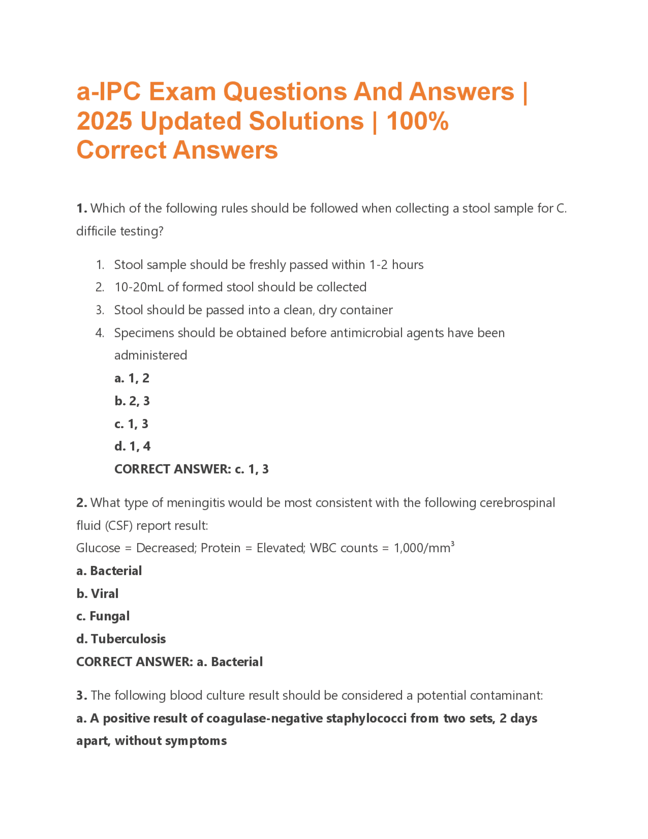 a-IPC Exam Questions And Answers | 2025 Updated Solutions | 100% ...