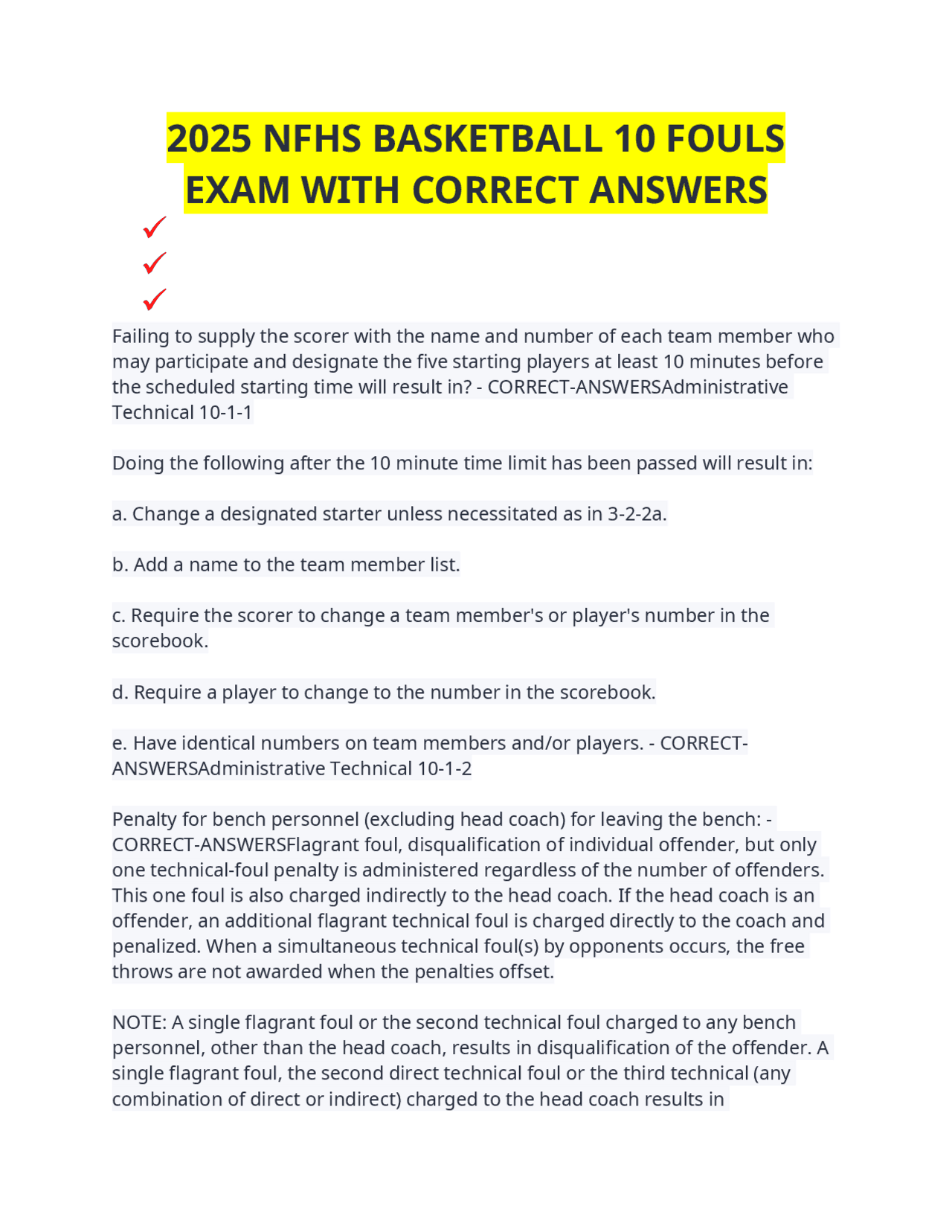 NFHS Basketball Fouls Exam: Rules and Penalties | Exams Advanced ...