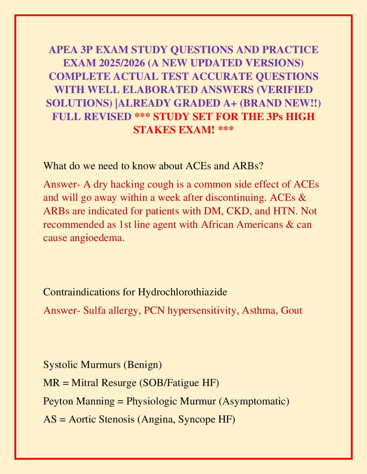 APEA 3P EXAM STUDY QUESTIONS AND PRACTICE EXAM 2025/2026 (A NEW UPDATED ...