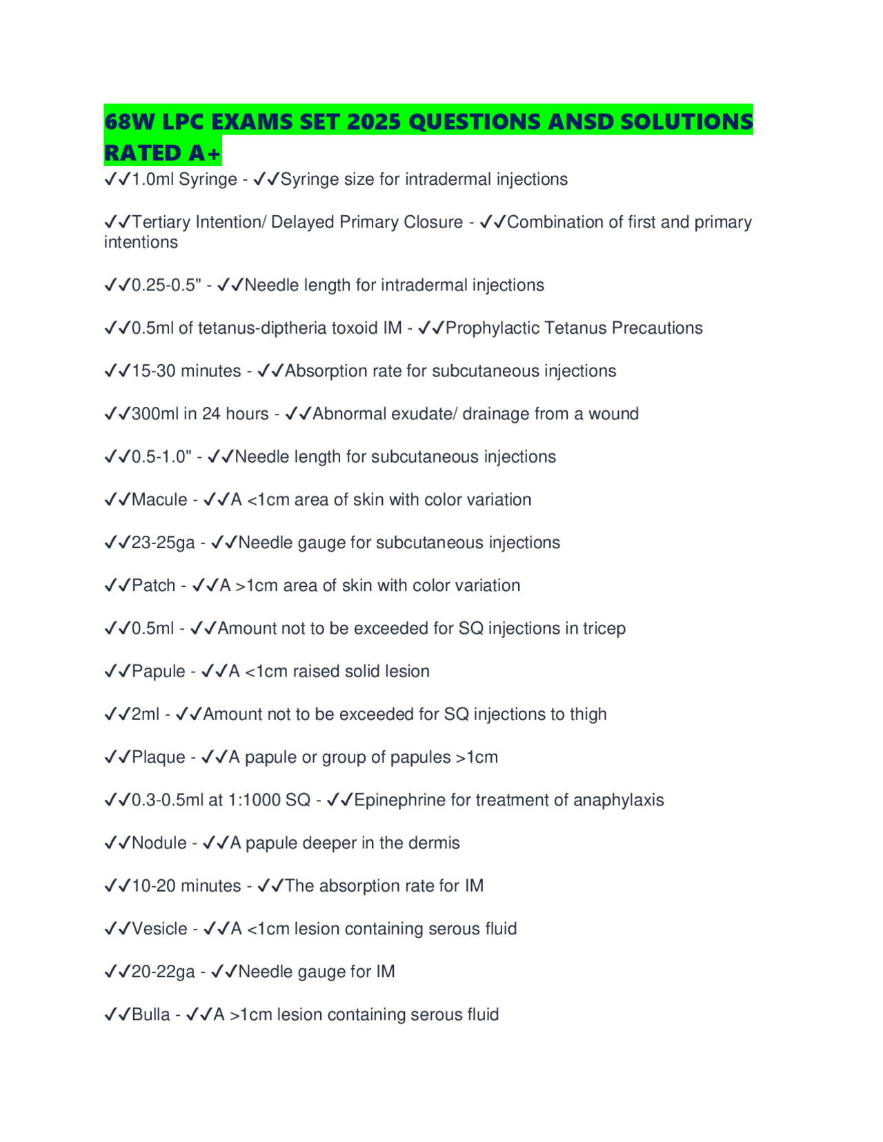 68W LPC EXAM SCRIPT 2025 QUESTIONS ANSD SOLUTIONS RATED A+ | Exams ...