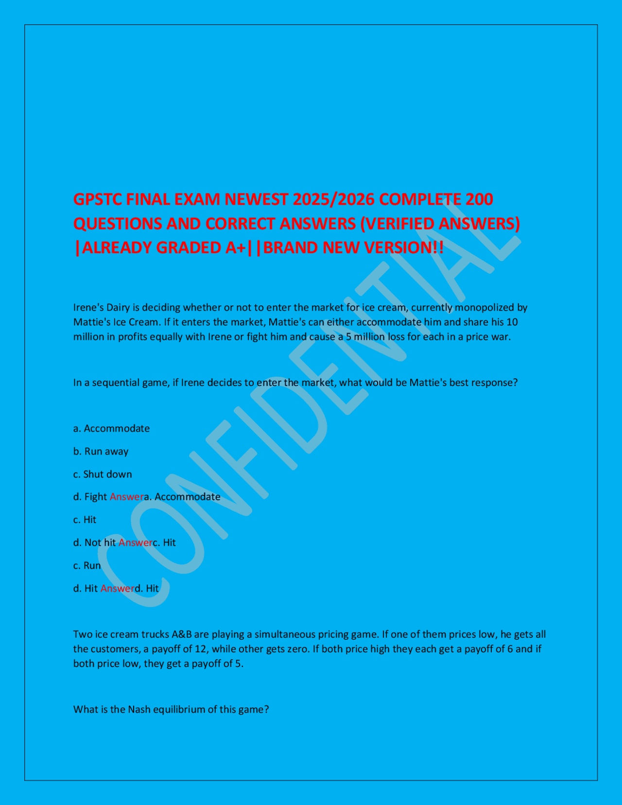 GPSTC FINAL EXAM NEWEST 2025/2026 COMPLETE 200 QUESTIONS AND CORRECT ANSWERS (VERIFIED AN ...