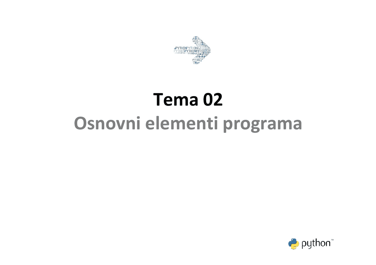 OOP uvod u programiranje na jeziku Python | Summaries Object Oriented Programming | Docsity