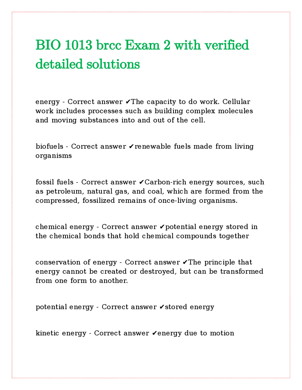 Bioenergetics and Genetics Glossary: Key Terms and Definitions | Exams ...