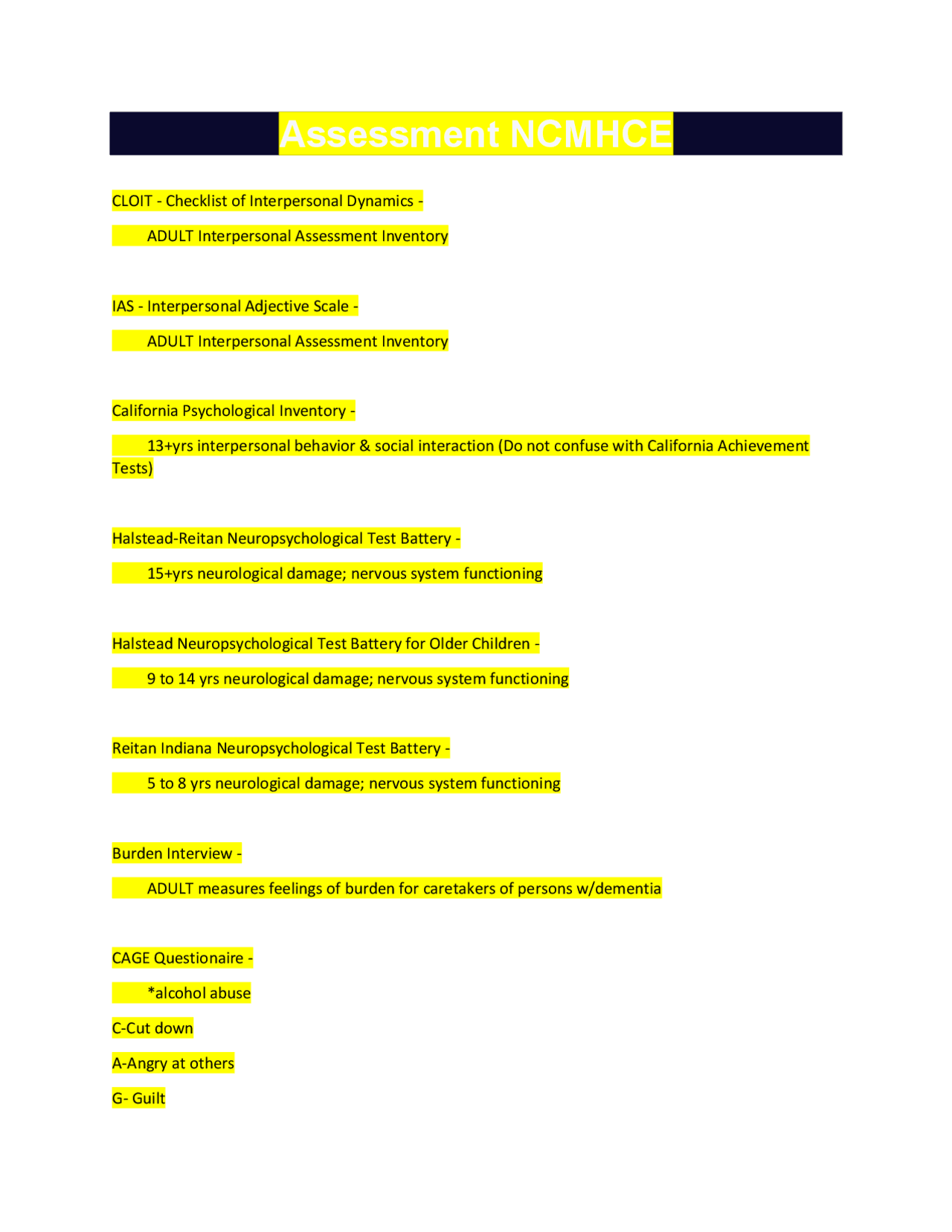 Psychological Assessment Tools: A Comprehensive Guide to Psychological ...