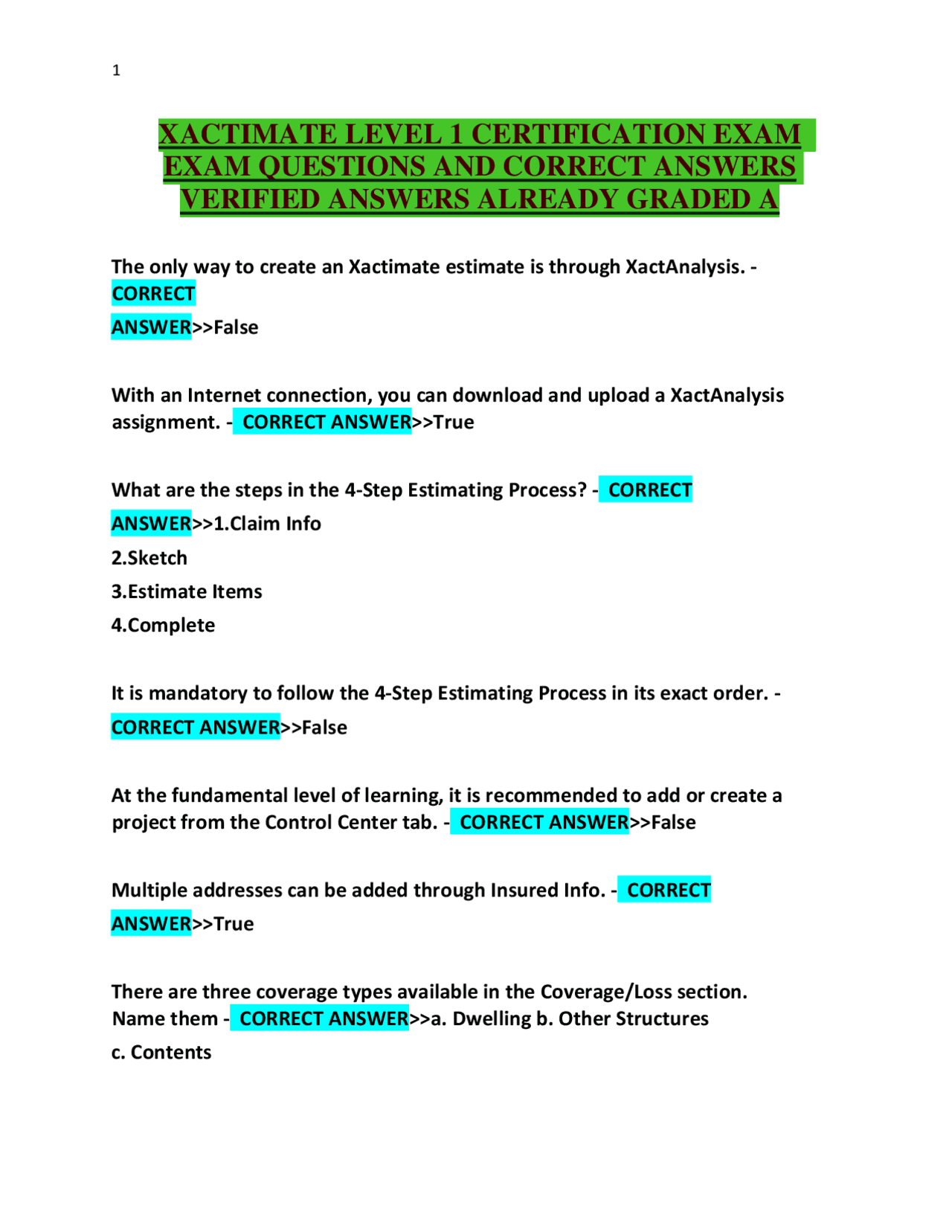 XACTIMATE_LEVEL_1_CERTIFICATION_EXAM_2024_2025_EXAM_QUESTIONS_AND_(2)[1 ...