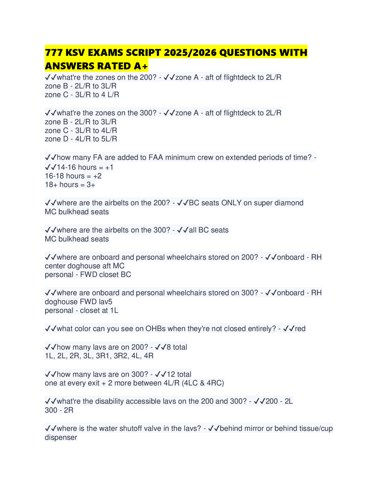 777 KSV EXAMS SCRIPT 2025/2026 QUESTIONS WITH ANSWERS RATED A+ | Exams ...
