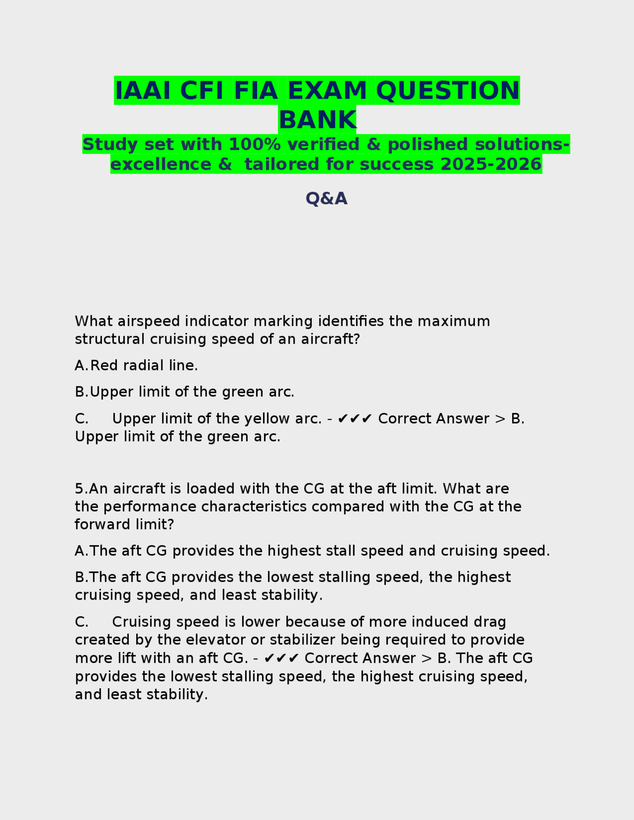 IAAI CFI FIA EXAM QUESTION BANK Study set with 100% verified & polished ...