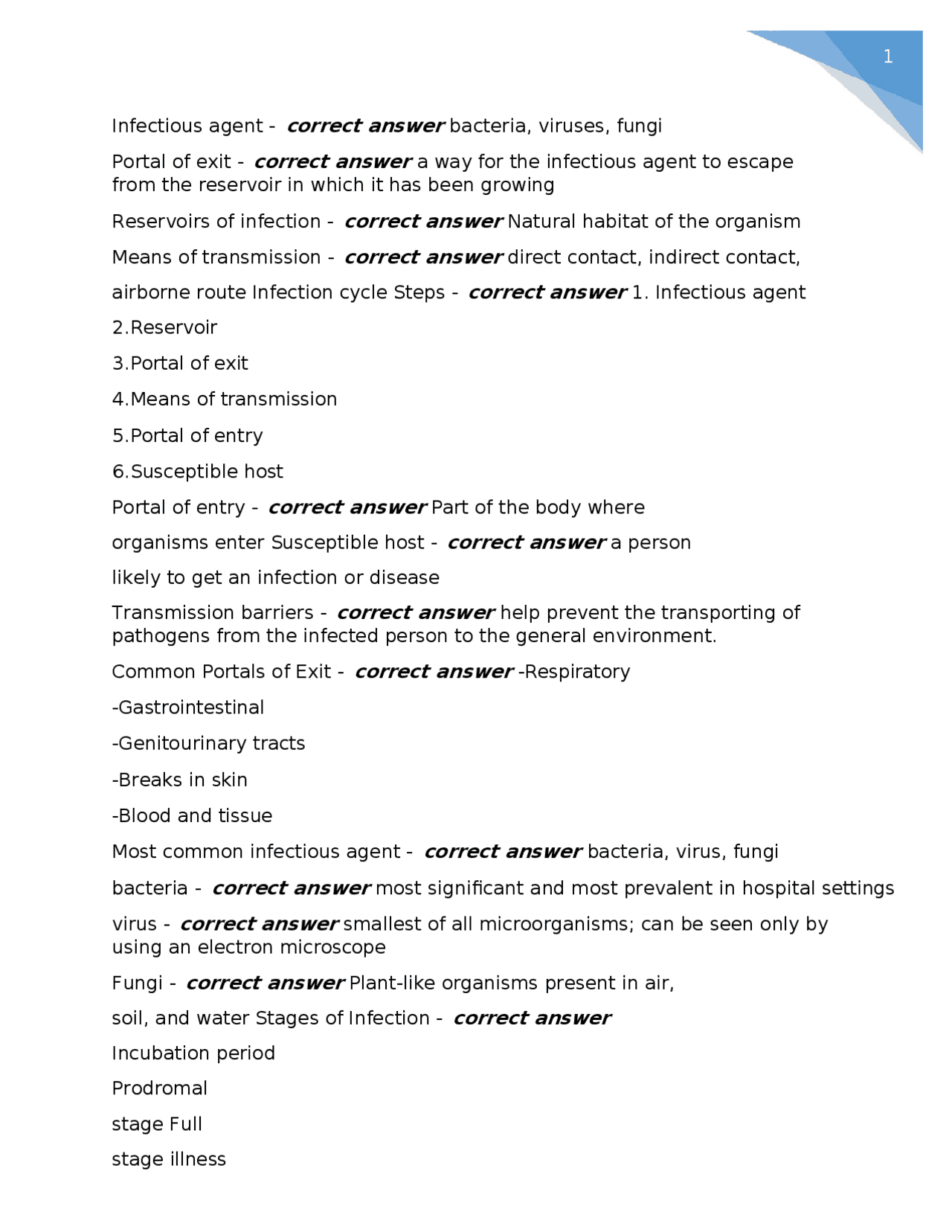Infection Control: Agents, Transmission, and Prevention | Exams Nursing ...