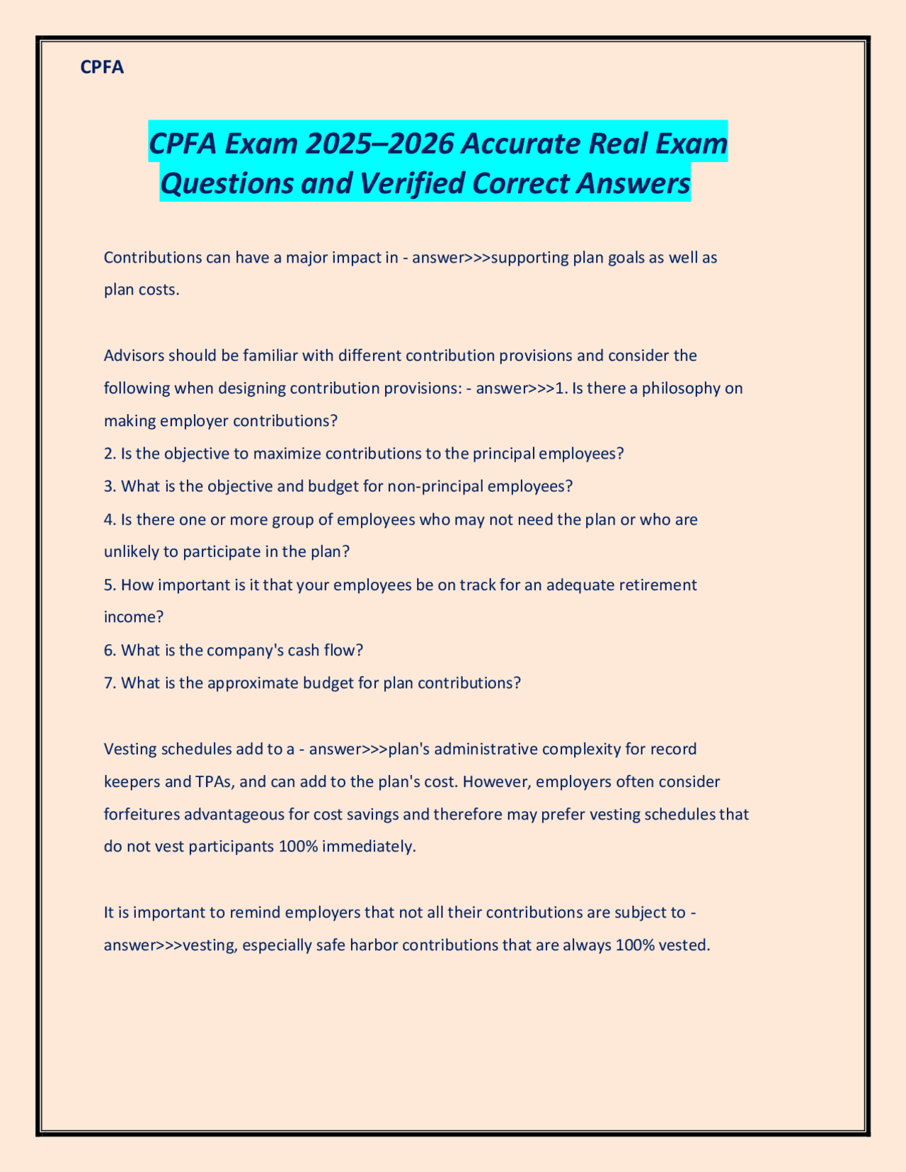 CPFA Exam 2025–2026 Accurate Real Exam Questions and Verified Correct ...