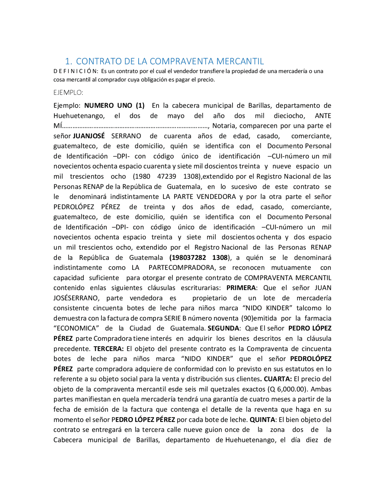 Contratos Mercantiles: Compraventa, Suministro y Estimatorio | Study ...