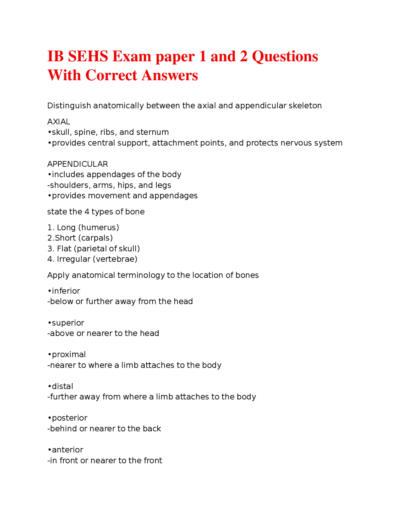 IB SEHS Exam Paper Questions and Answers: A Comprehensive Guide | Exams ...