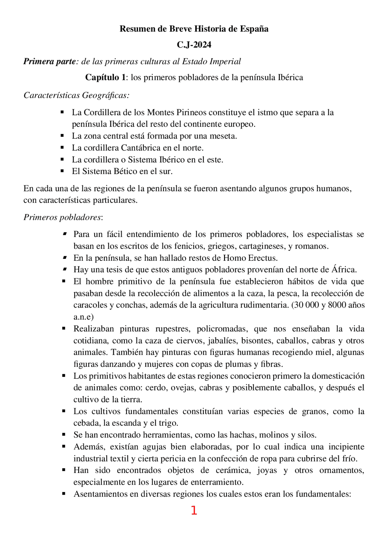 Resumen de la Breve Historia de España: Primeros Pobladores al Estado ...
