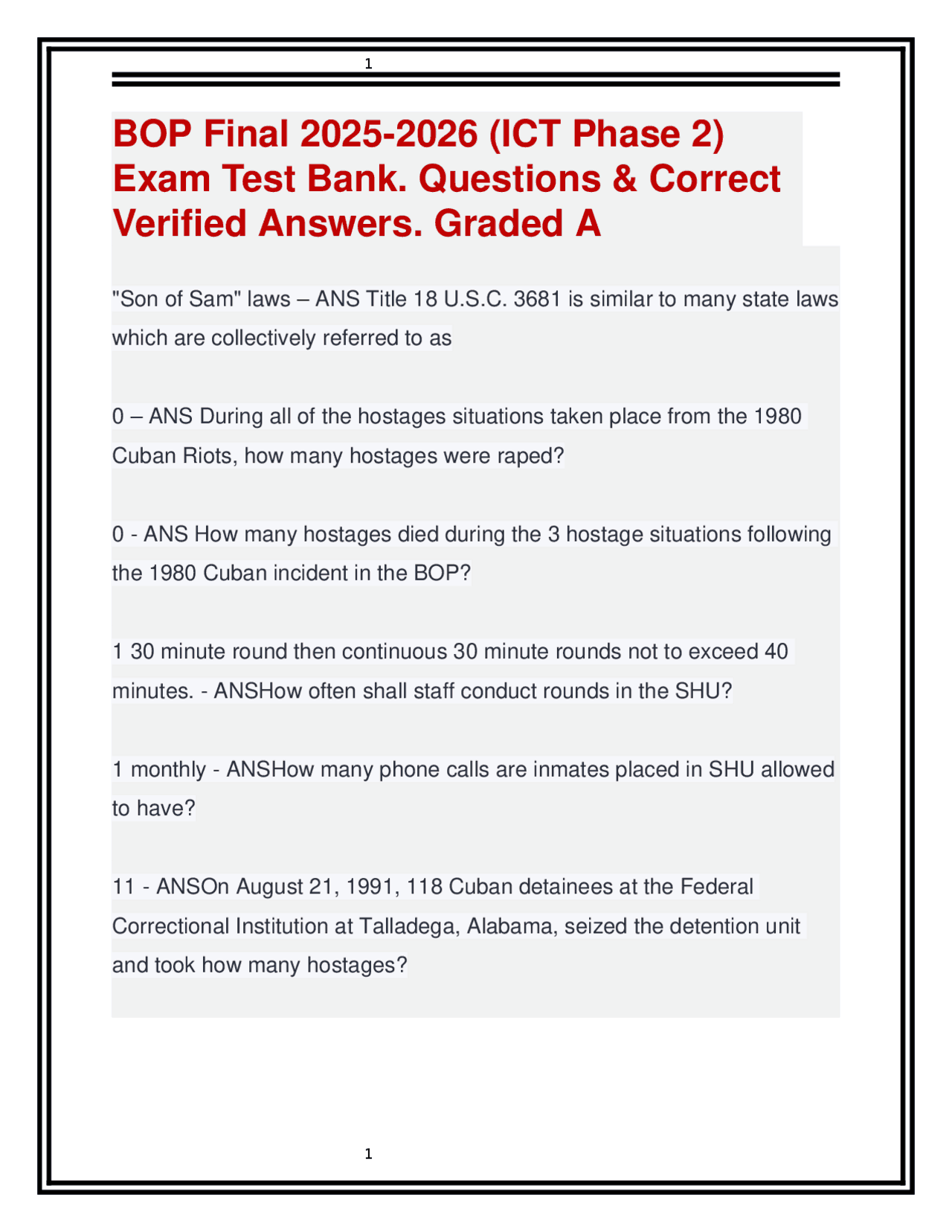 BOP Exam Test Bank 2025-2026: ICT Phase 2 Questions and Answers | Exams ...