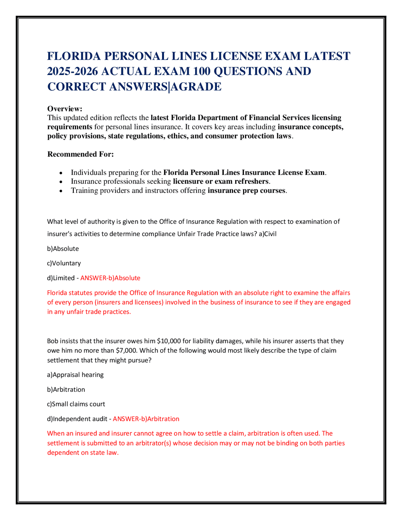 Personal License Questions