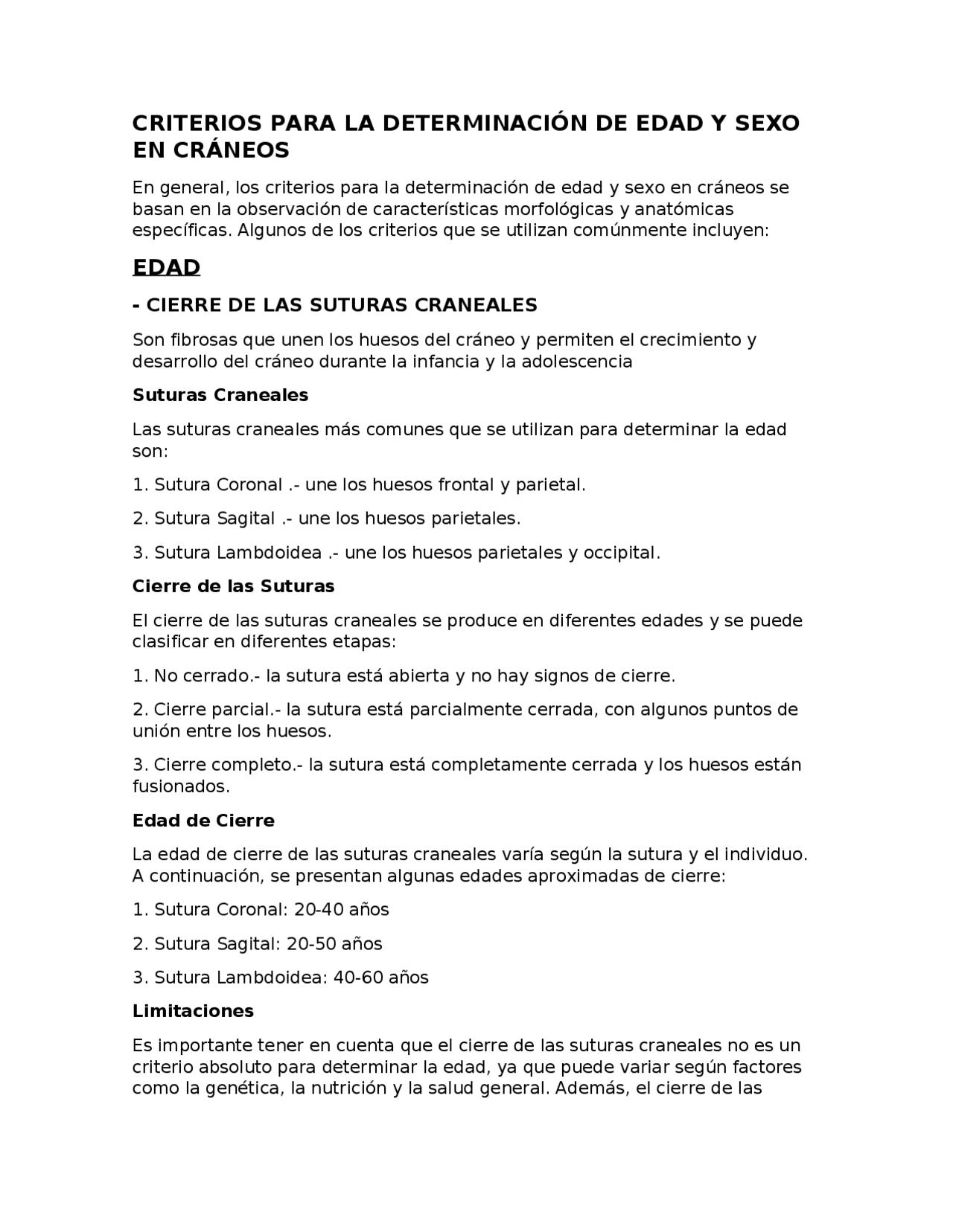 Criterios para la Determinación de Edad y Sexo en Cráneos ...