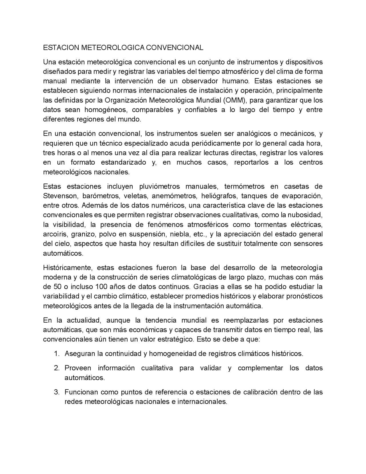 Estaciones Meteorológicas: Comparación entre Sistemas Convencionales y ...