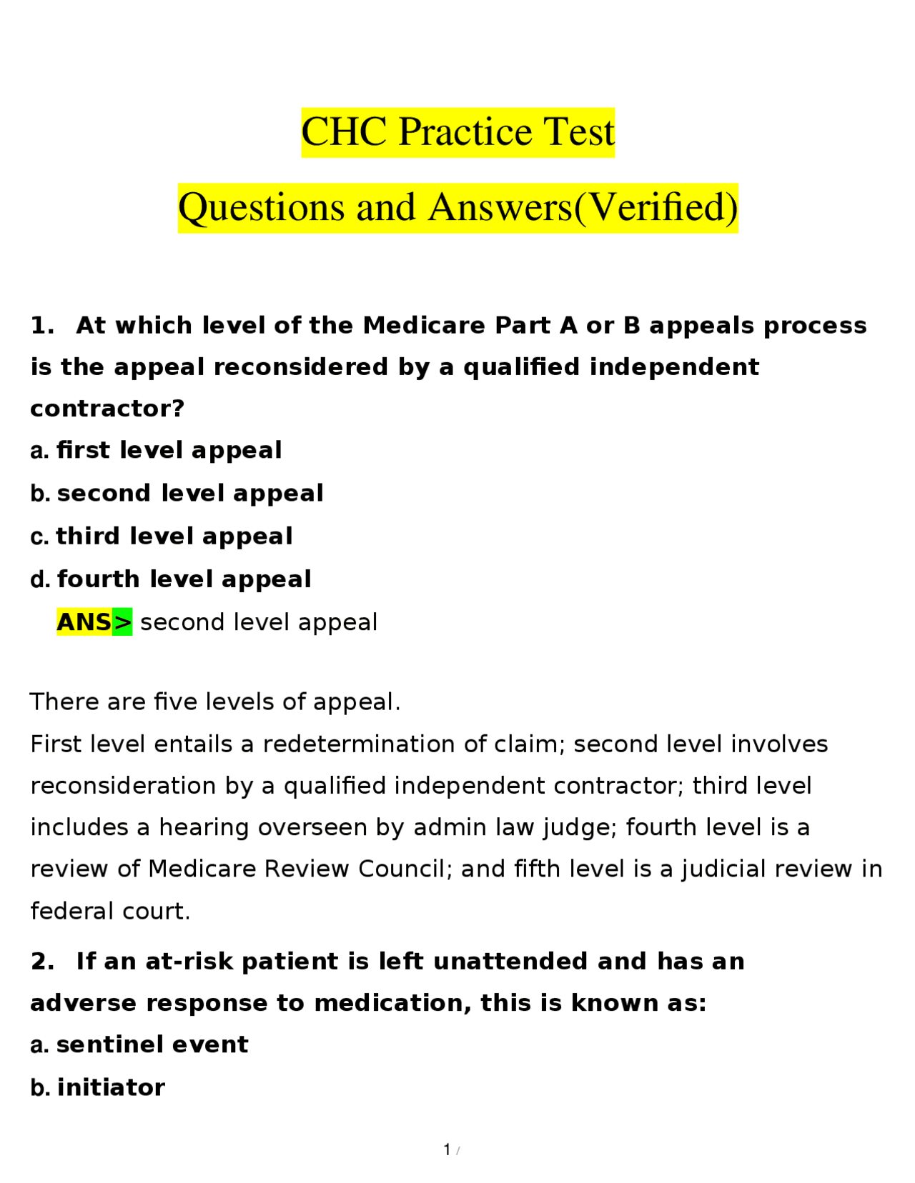 Certified Healthcare Constructor (CHC) Practice Test 2025 – Verified ...