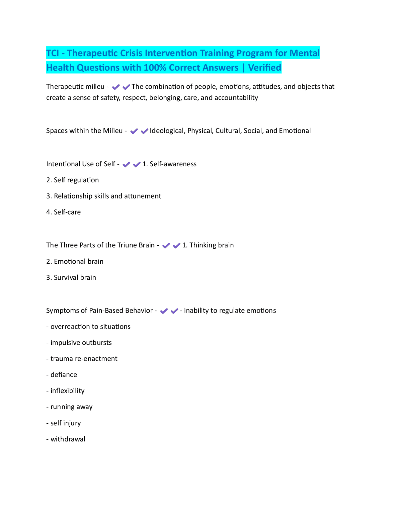 Therapeutic Crisis Intervention (TCI) Training: Key Concepts and ...