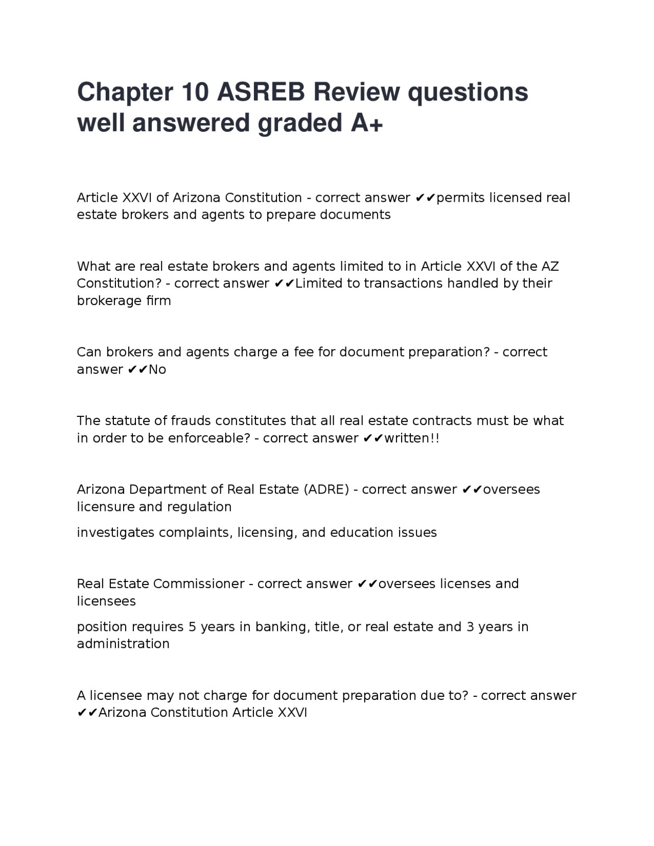 Chapter 10 ASREB Review questions well answered graded A+-10.docx ...
