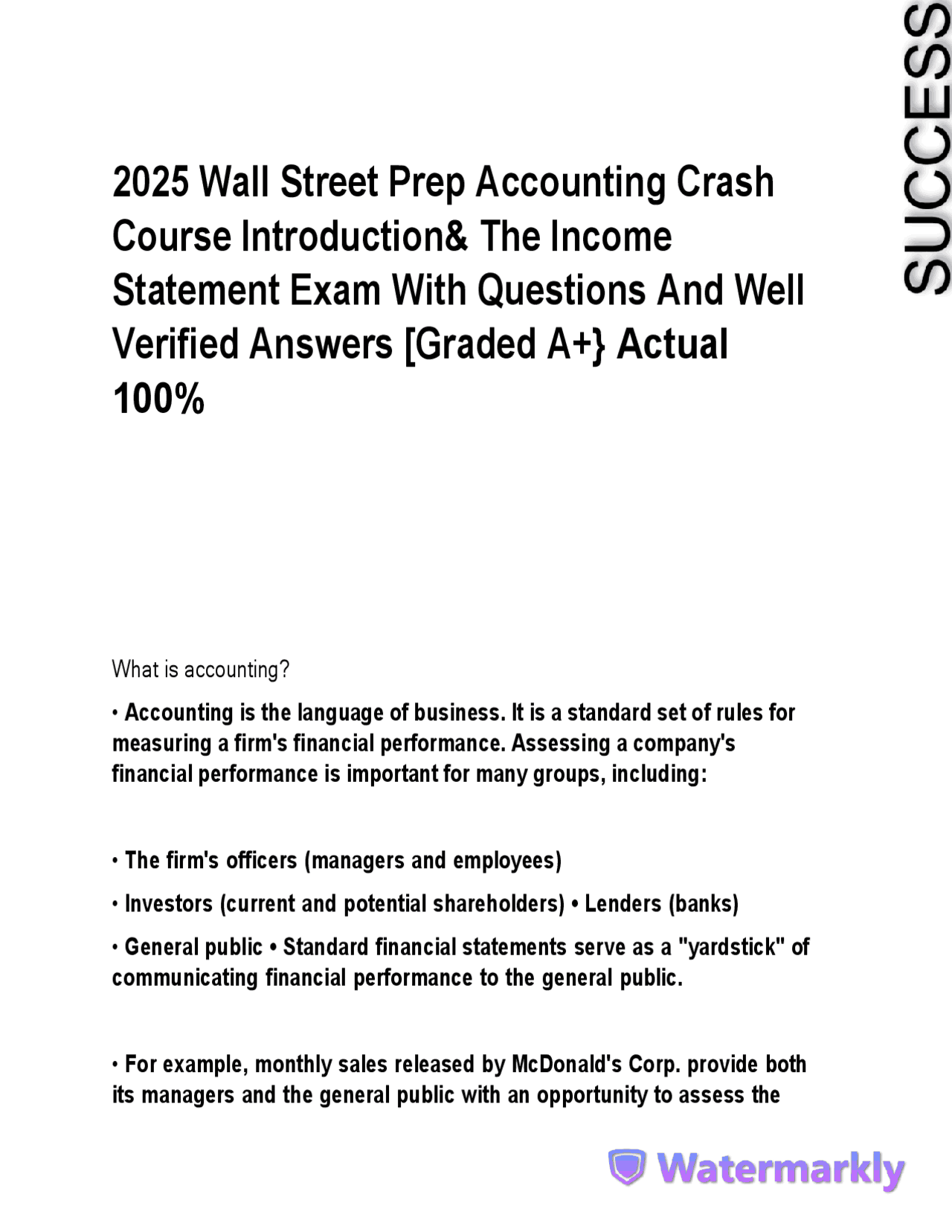 Wall Street Prep Accounting Crash Course Introduction& The Income ...