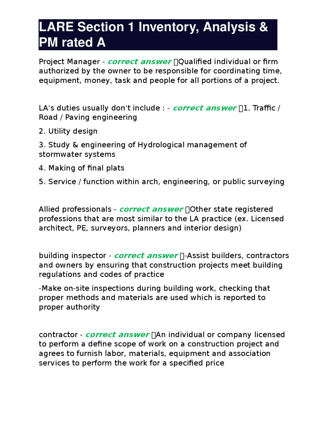 LARE Section 1: Key Definitions and Concepts for Landscape Architecture ...