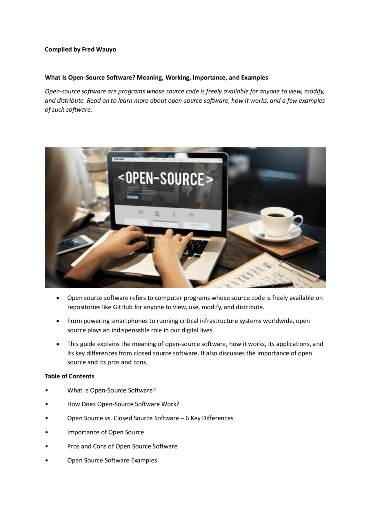 Open Source Software: Definition, How it Works, Examples, Pros & Cons ...