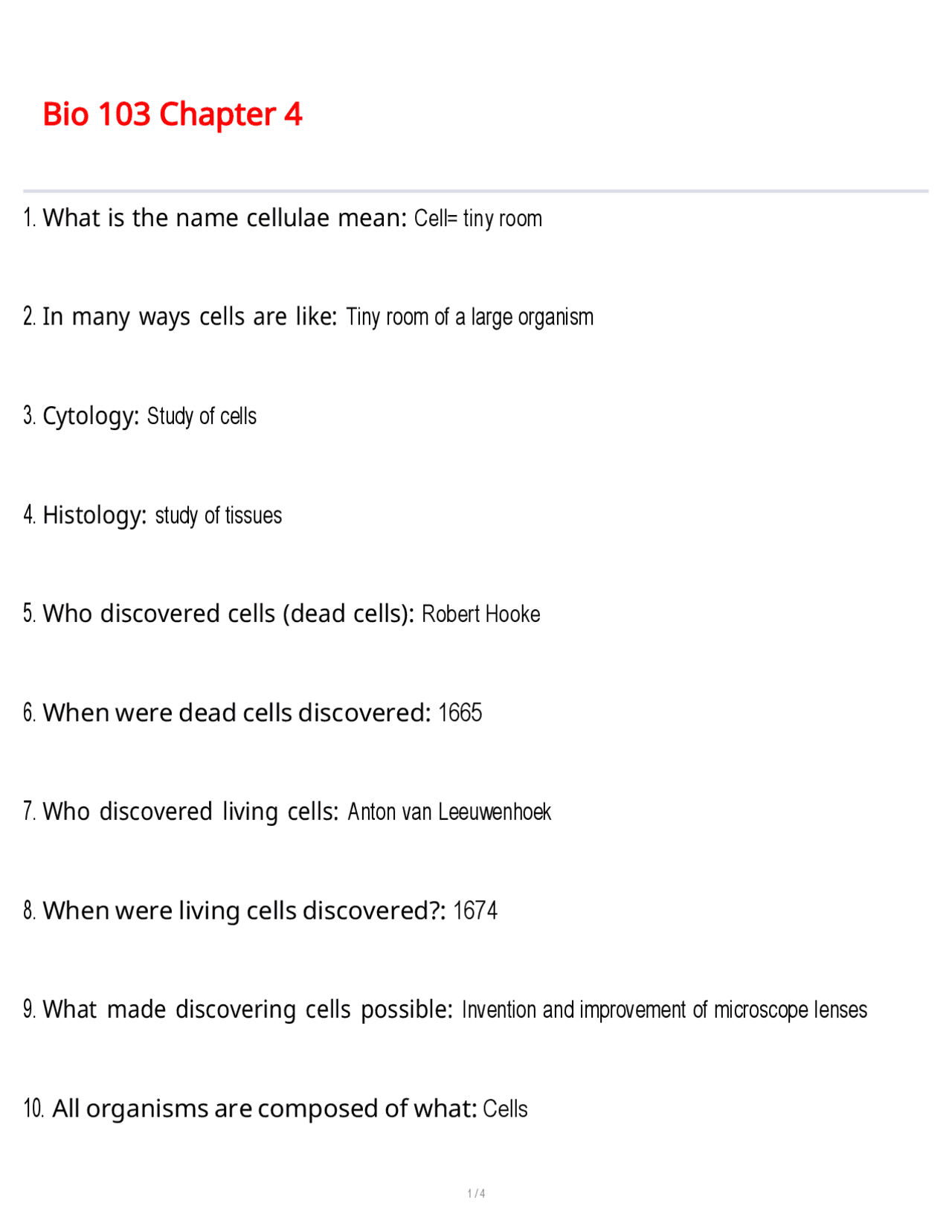 BIO 103 EXAM QUESTIONS AND CORRECT ANSWERS WITH COMPLETE SOLUTIONS ...