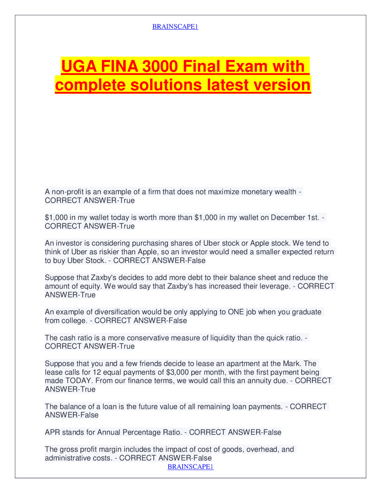 final exam schedule uga