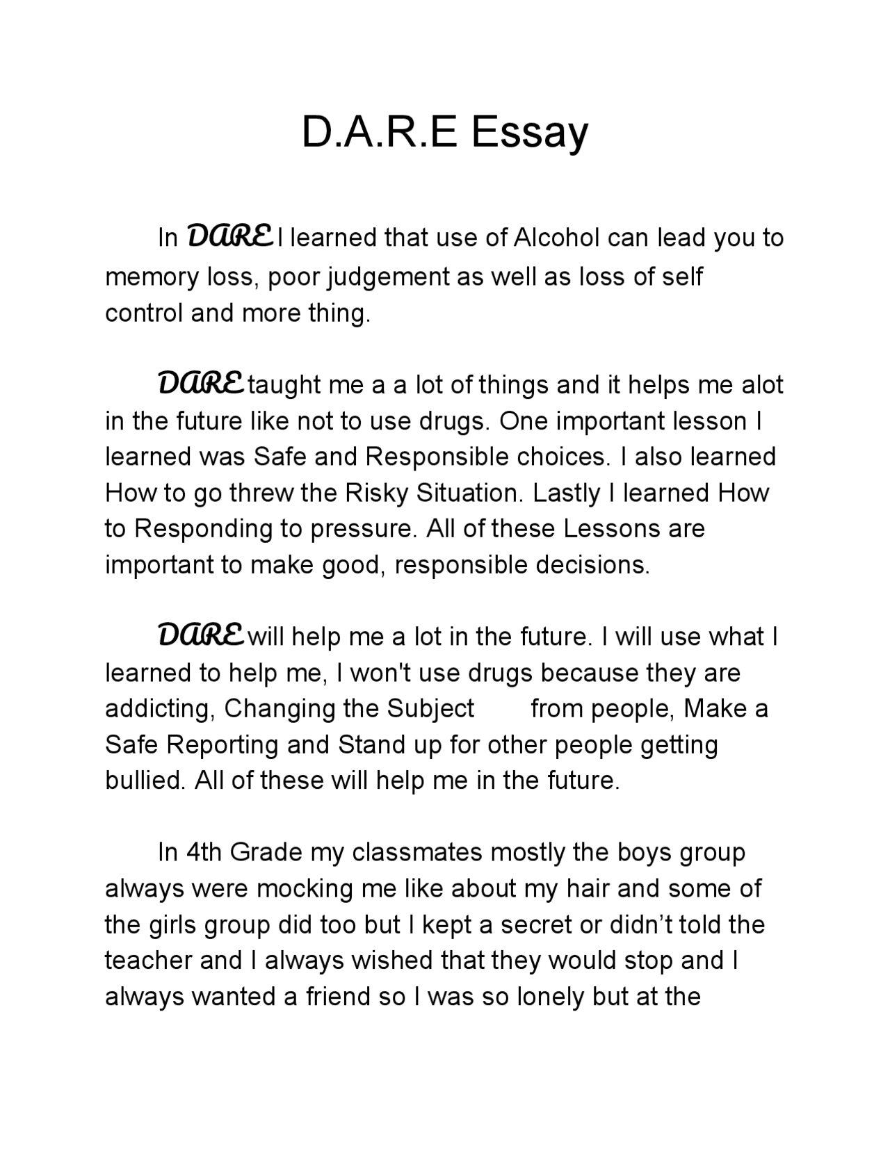 dare essay