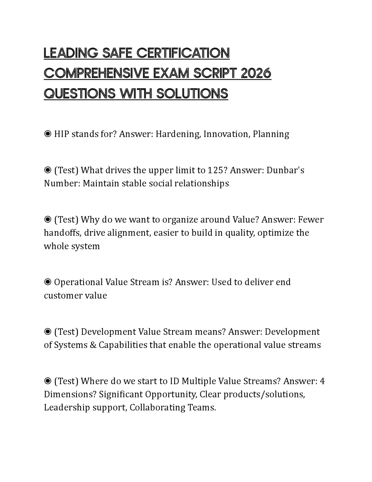 LEADING SAFE CERTIFICATION COMPREHENSIVE EXAM SCRIPT 2026 QUESTIONS ...