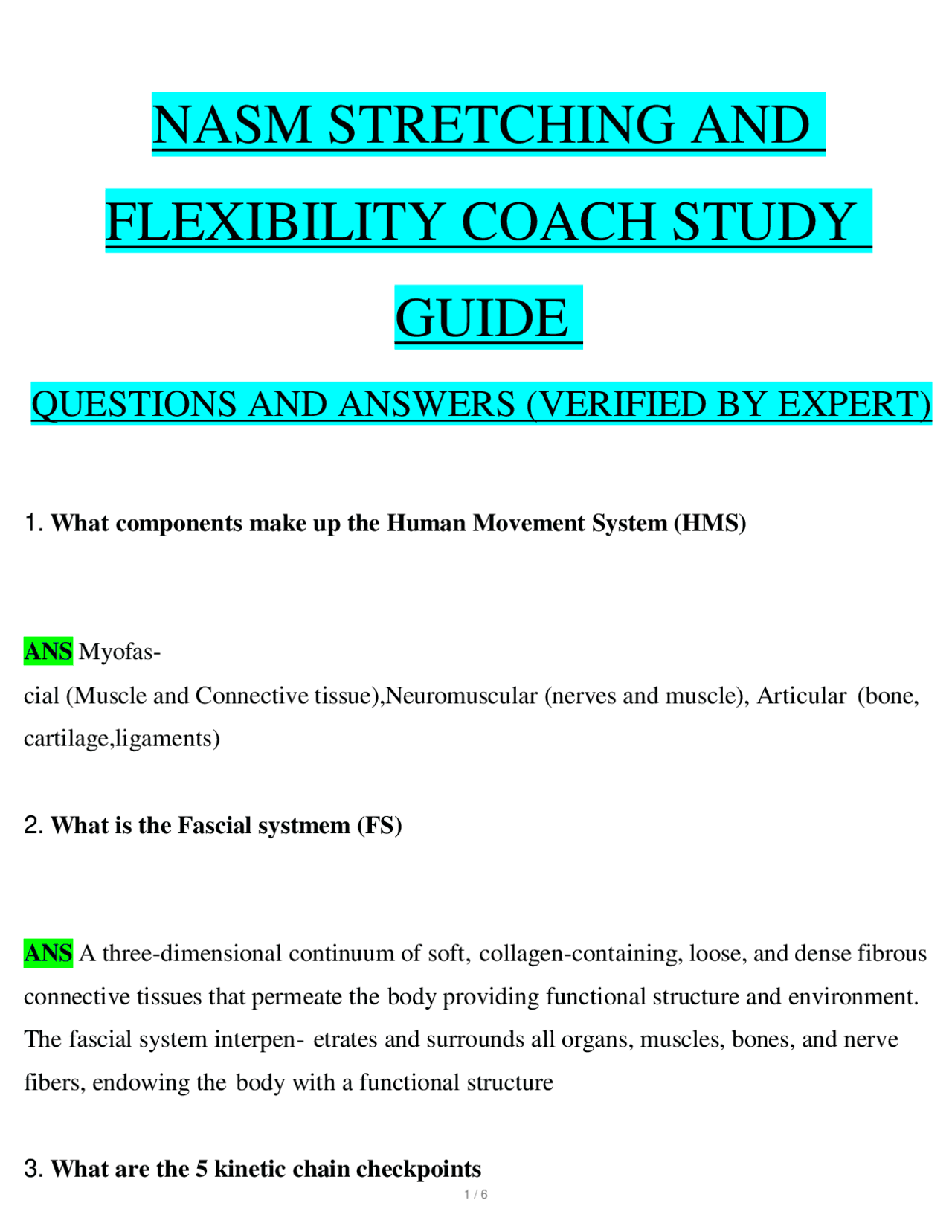 The NASM Senior Fitness Specialist (SFS) Exam Study Guide is an all-in ...