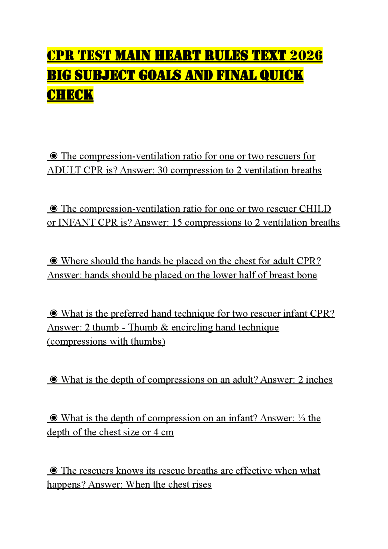 CPR TEST MAIN HEART RULES TEXT 2026 BIG SUBJECT GOALS AND FINAL QUICK ...