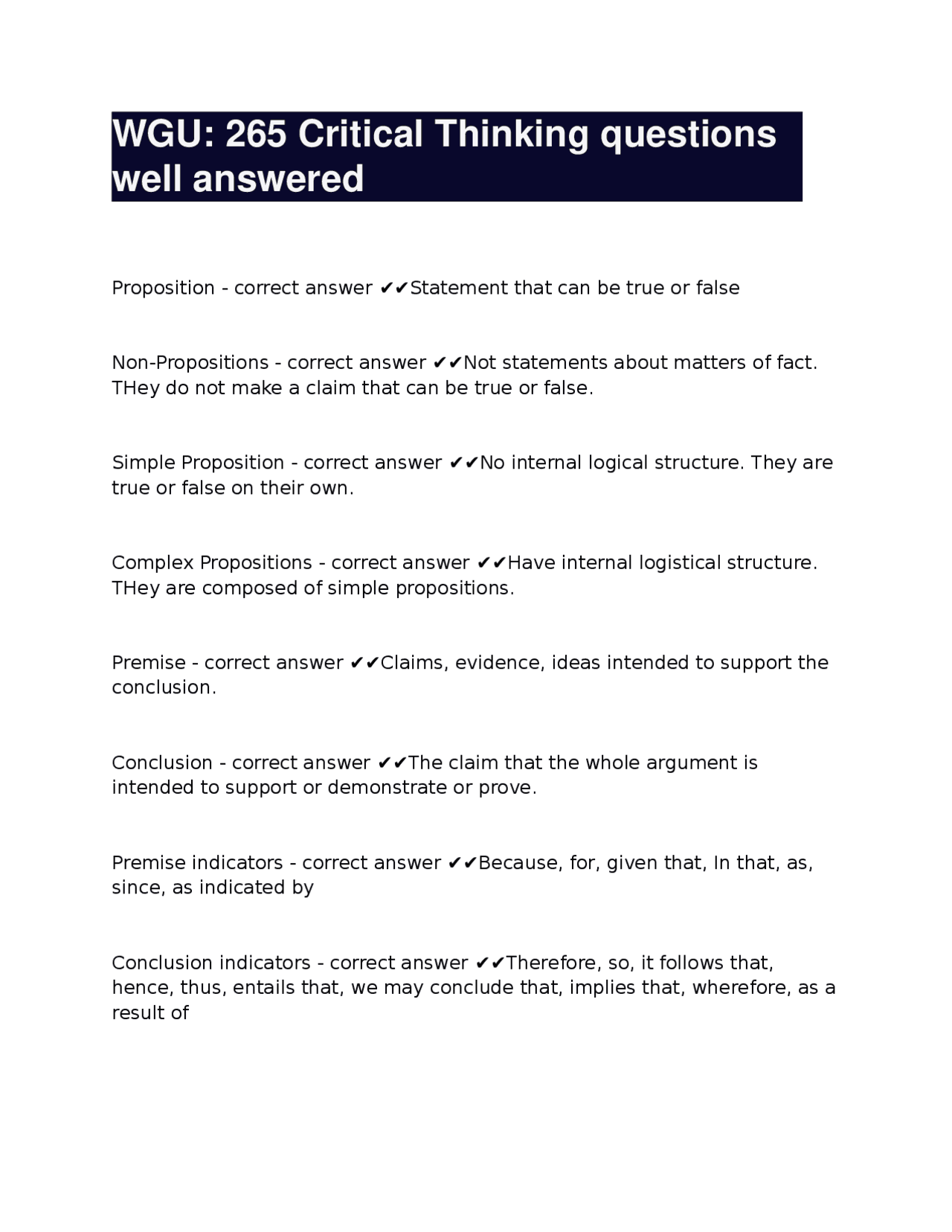 Critical Thinking: Key Concepts and Definitions | Exams Advanced ...